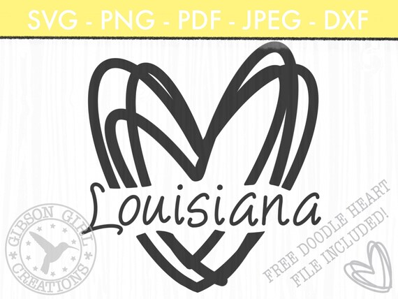 Louisiana Svg Louisiana Heart Svg LA Svg Louisiana State | Etsy