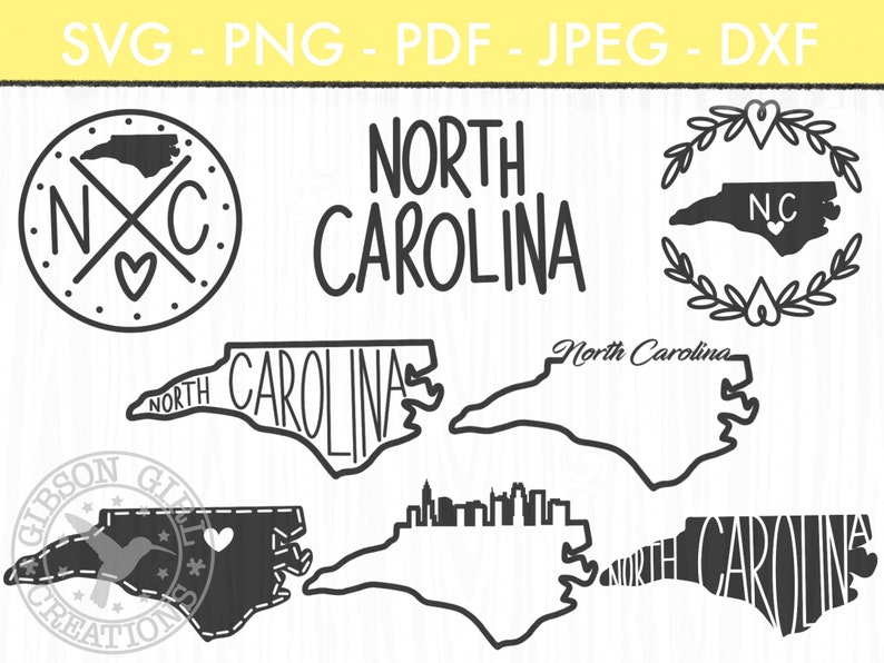 North Carolina Svg | North Carolina Svg Bundle | NC Svg | North ...