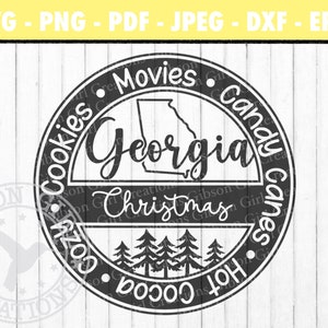 Georgia Christmas Svg | Georgia Svg | Christmas Svg | Georgia Cut File ...