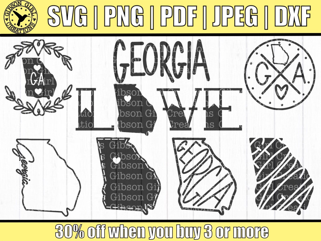 Georgia Svg | Georgia Svg Bundle | GA Svg | Georgia State Svg | State ...