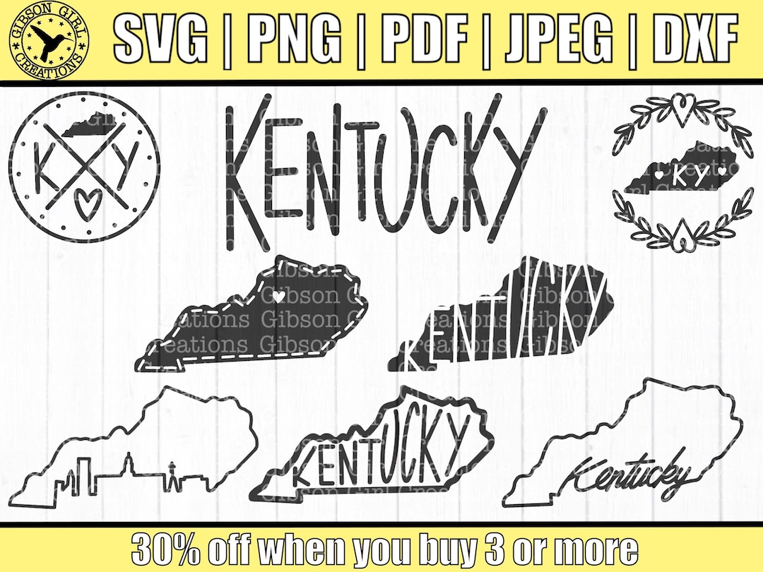 Kentucky Svg | Kentucky Svg Bundle | KY Svg | Kentucky State Bundle Svg ...