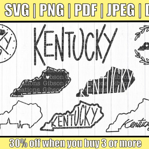 Kentucky Svg Kentucky Svg Bundle KY Svg Kentucky State - Etsy