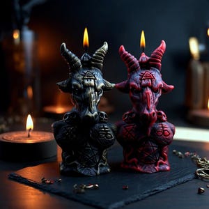 Baphomet Candle for Satan Ritual Witch Lord and Gothic Decor for ...