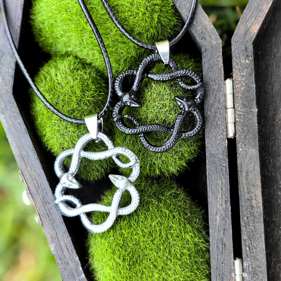 Cobra Snake Necklace for Goth Girl Gift for Man Viper Pendant Present ...