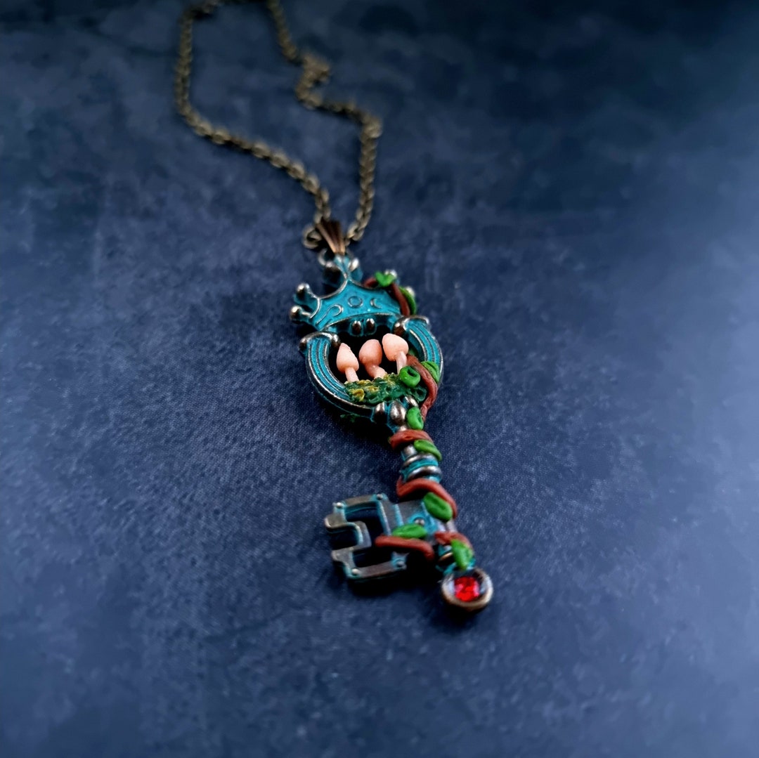Skeleton Key Pendant-forest Witch Gift-protection Amulet-nature ...