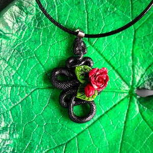 Black Snake Necklace for Goth Girl Aniversary Gift for Wife Viper ...