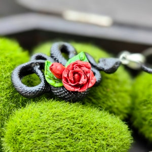 Black Snake Necklace for Goth Girl Aniversary Gift for Wife Viper ...