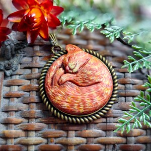 Handmade Orange Tabby Cat Pendant: Custom Pet Memorial Necklace - Etsy