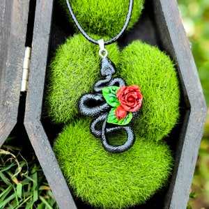 Black Snake Necklace for Goth Girl Aniversary Gift for Wife Viper ...