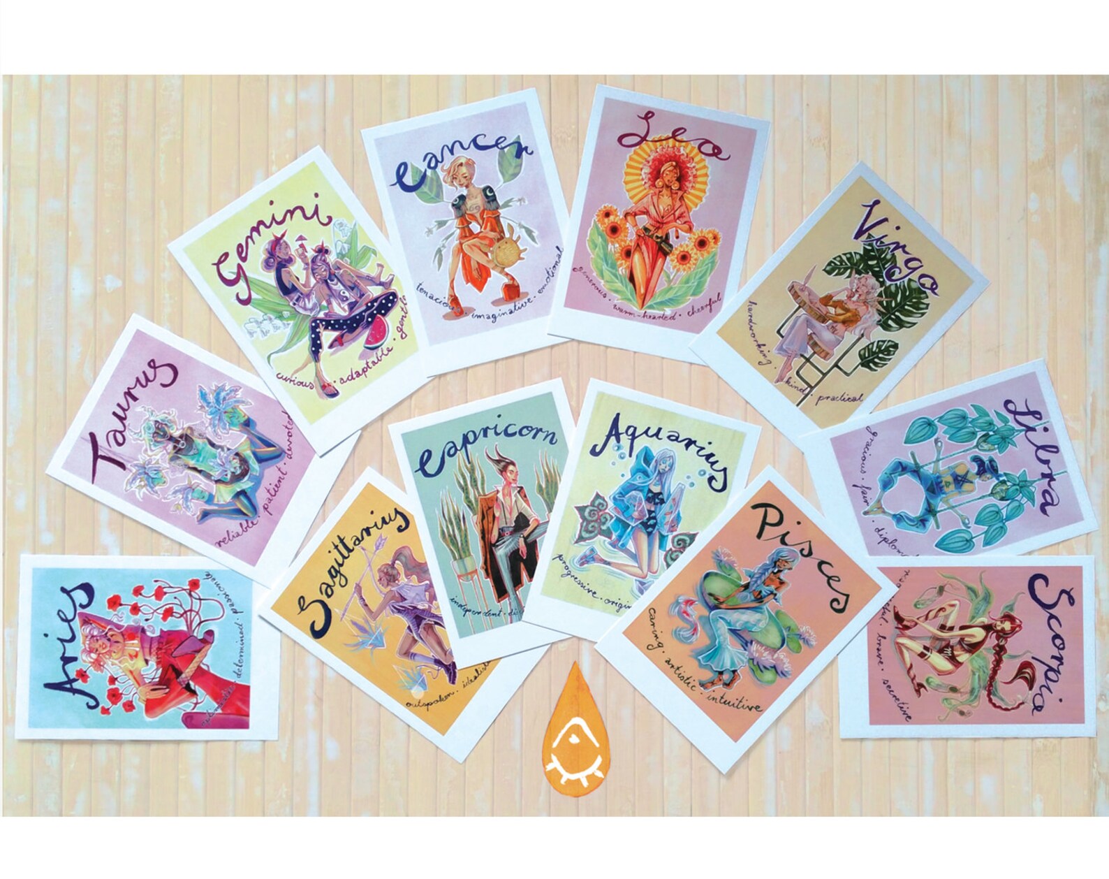Zodiac Series Postcards - Etsy