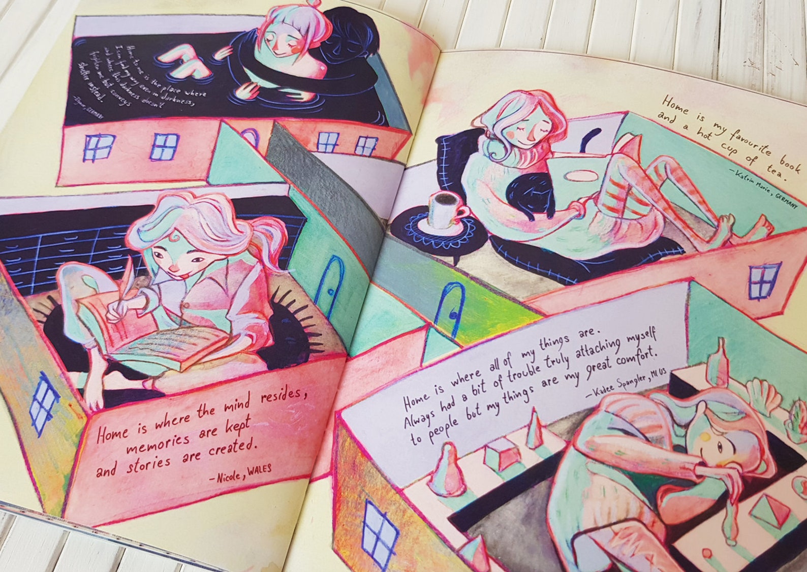 What is Home? - Zine Artbook Giftbook Illustrated Book Quote Collection ...