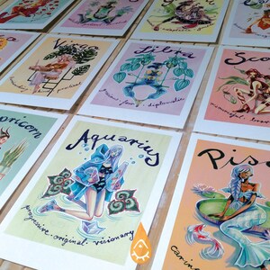 Zodiac Series - Postcards - Etsy