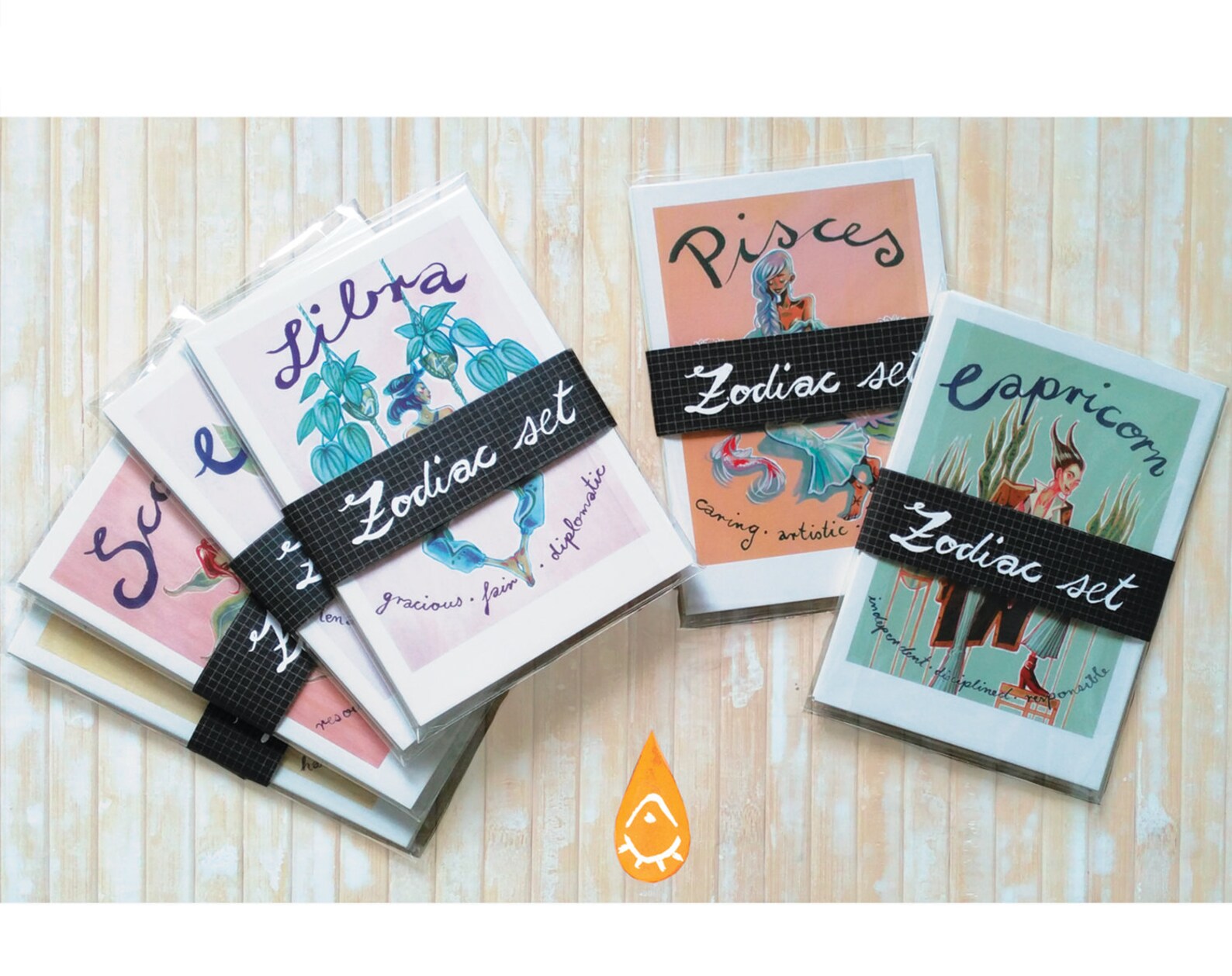 Zodiac series Postcards | Etsy