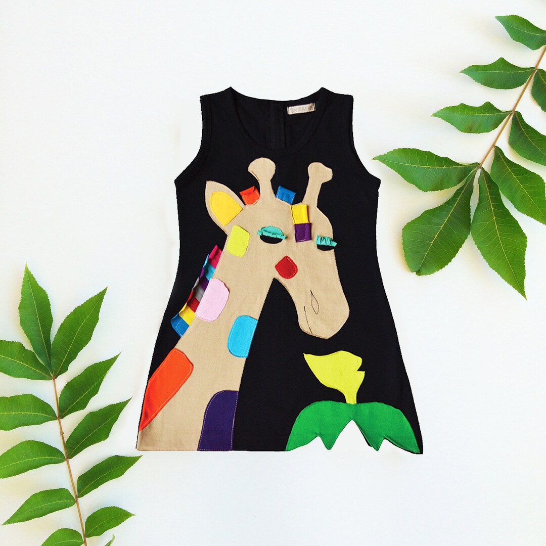 Girl's Dress, GIRAFFE Dress, Giraffe Clothing, Handmade Clothing ...