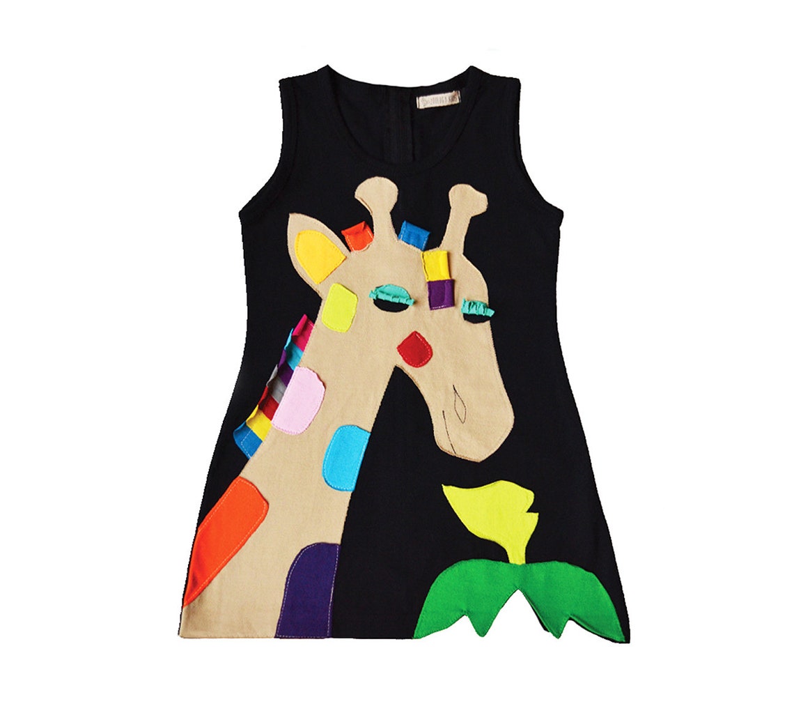 Girl's Dress, GIRAFFE Dress, Giraffe Clothing, Handmade Clothing ...