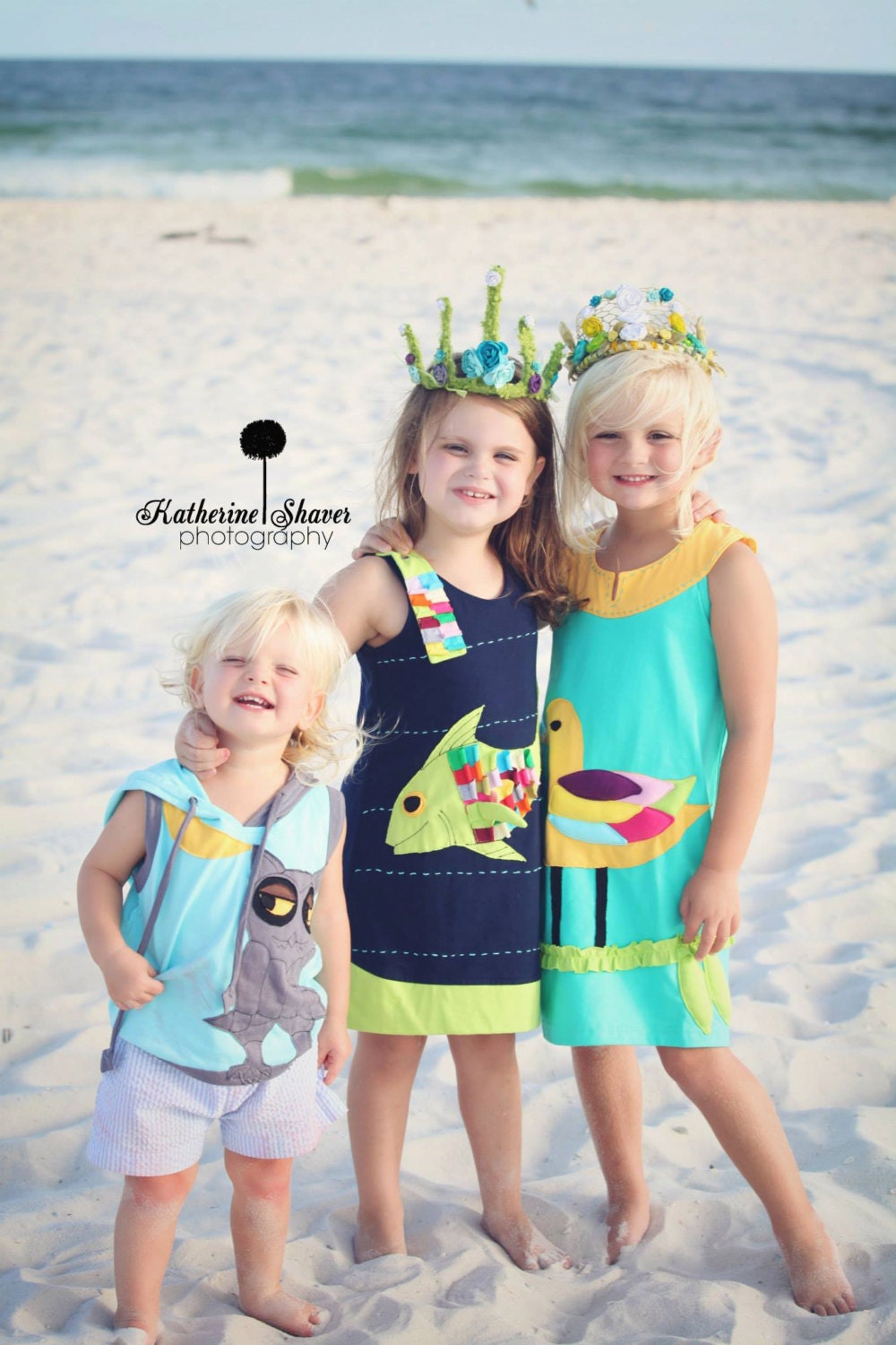 Girl's Dress, BIRD Dress, BIRD Clothing, Handmade Clothing, Applique ...