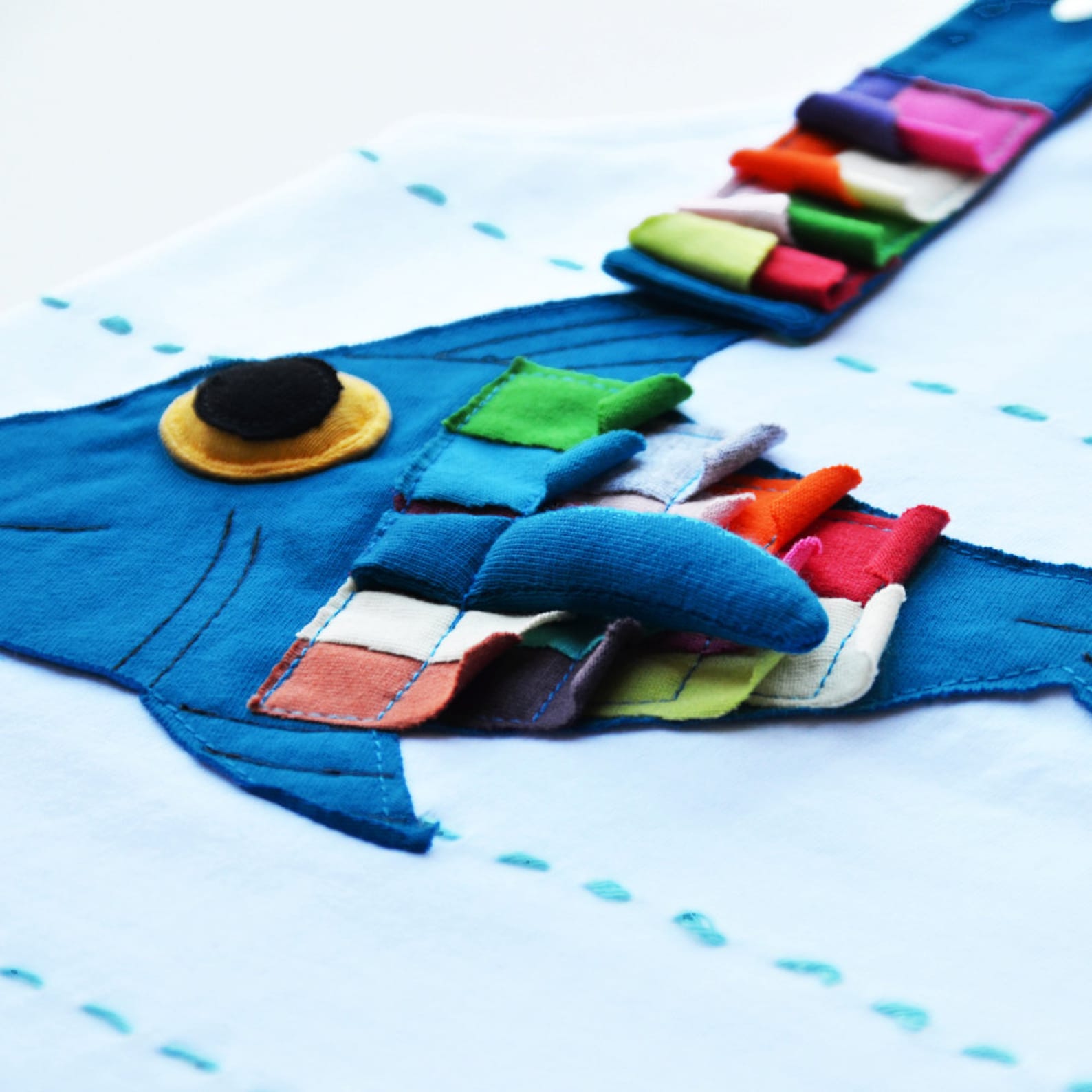 Girl's Dress, FISH Dress, FISH Clothing, Handmade Clothing, Applique ...