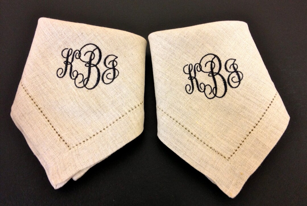 Custom Personalized 100% Cotton Linen Look Dinner Napkins. Set of 6 - Etsy