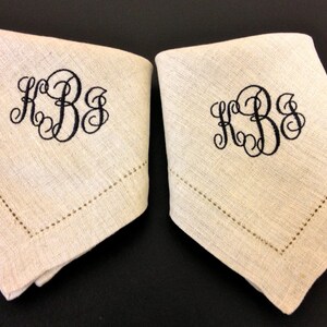 Custom Personalized 100% Cotton Linen Look Dinner Napkins. Set of 6 - Etsy