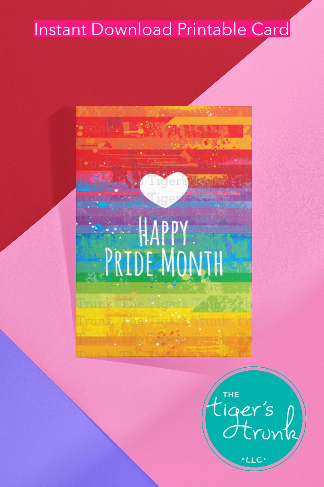 Happy Pride Card, Printable Cards, Instant Download, LGBTQ Gifts ...