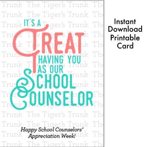Printable Cookie Cards, School Counselor Week, Appreciation Card ...