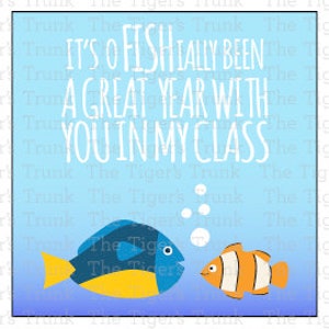 End of Year Cards for Students From Teachers, Fish Cards, Printable ...