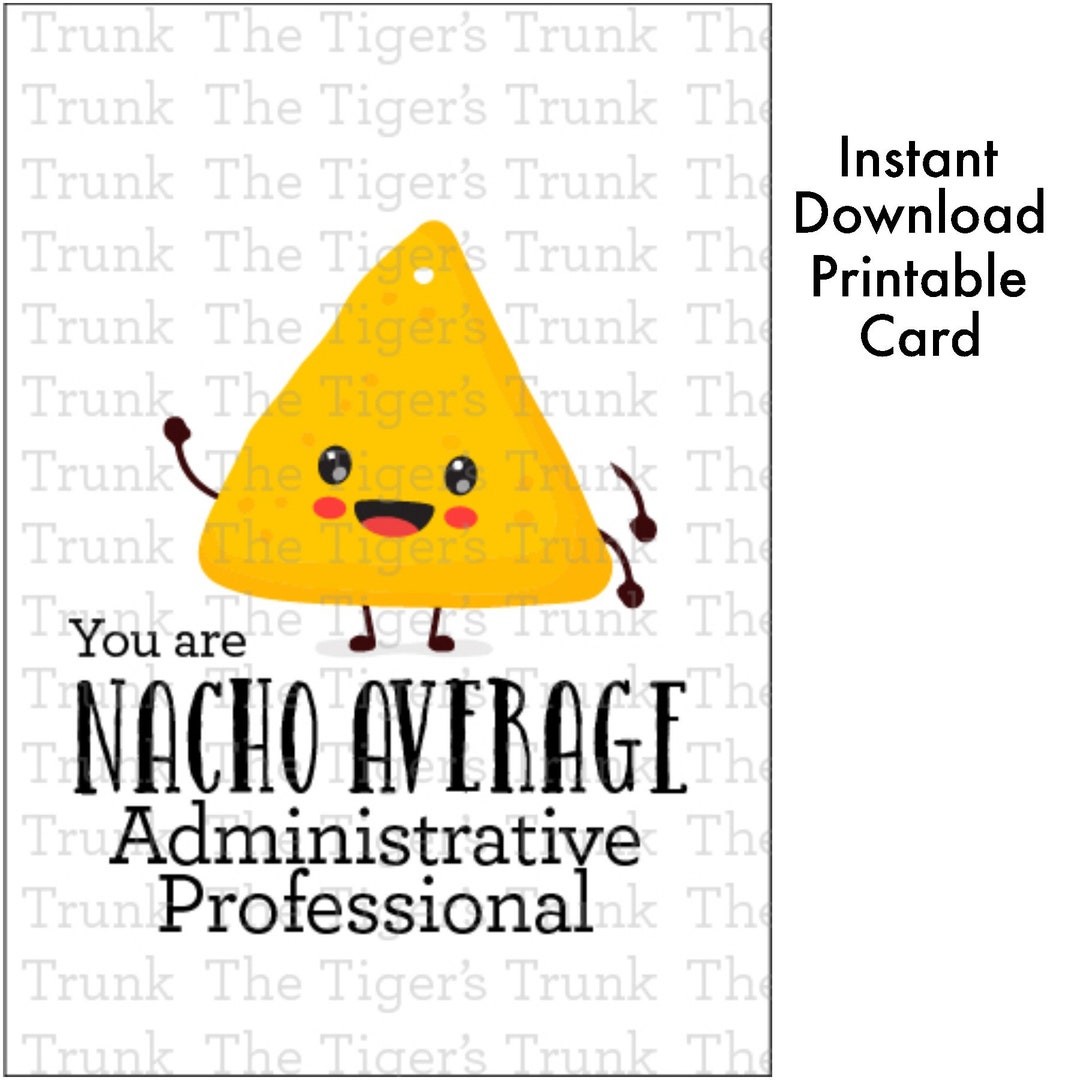 Nacho Card, Office Gifts, Office Decor, Assistant Appreciation, Nacho ...
