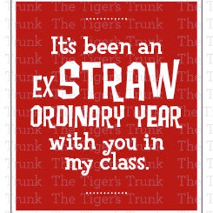 Silly Straw Class Party Favors, End of Year Cards for Students From ...