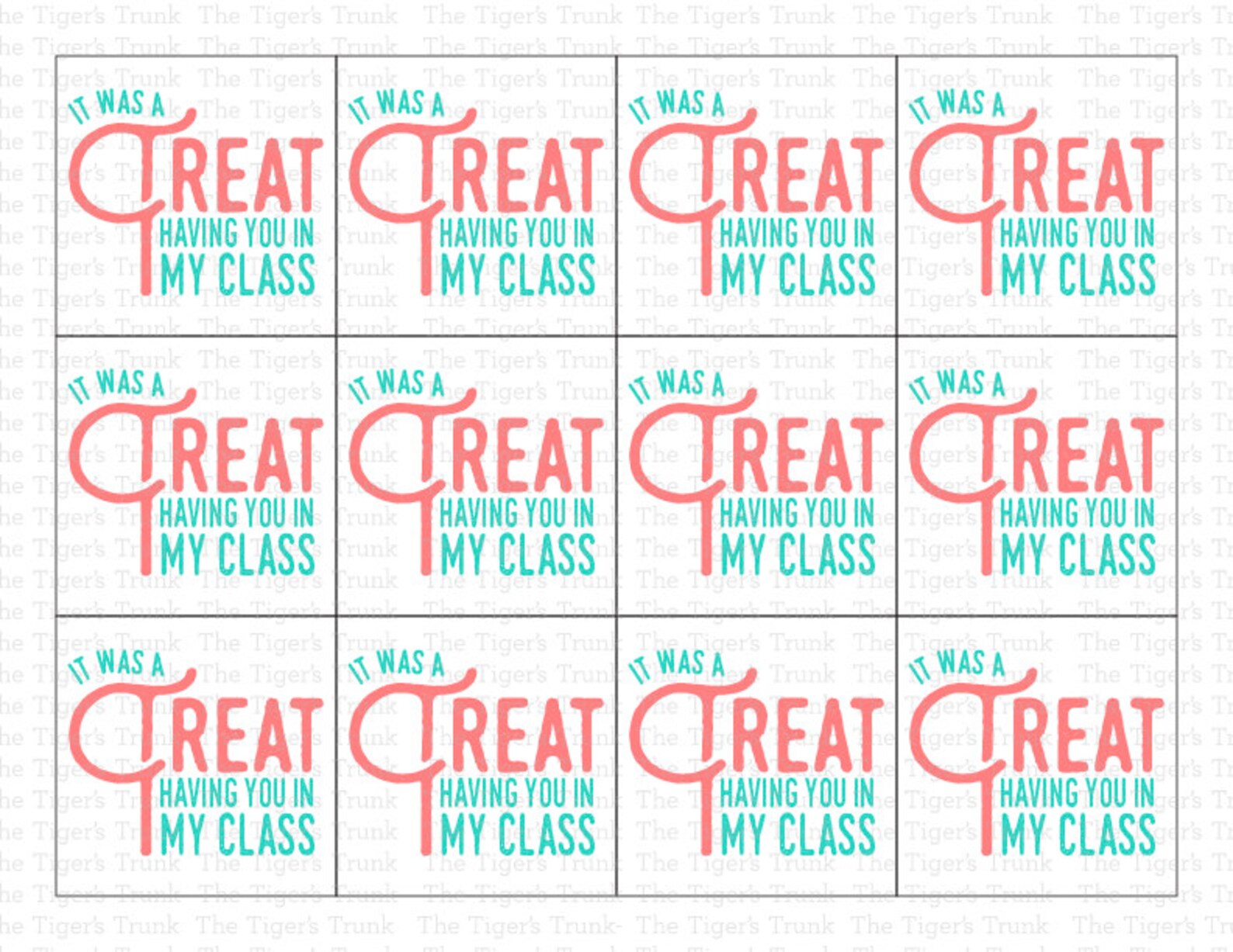 Printable Treat Tags End of School Year Gifts Student - Etsy