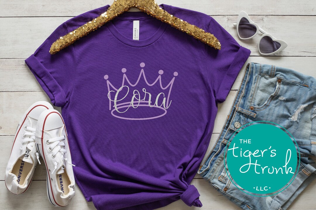 Personalized Crown Monochromatic Shirt, Custom Pageant Shirt ...