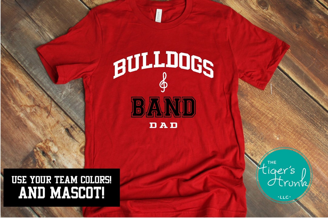 Personalized Band Dad Shirt: School Mascot, Team Colors - Etsy