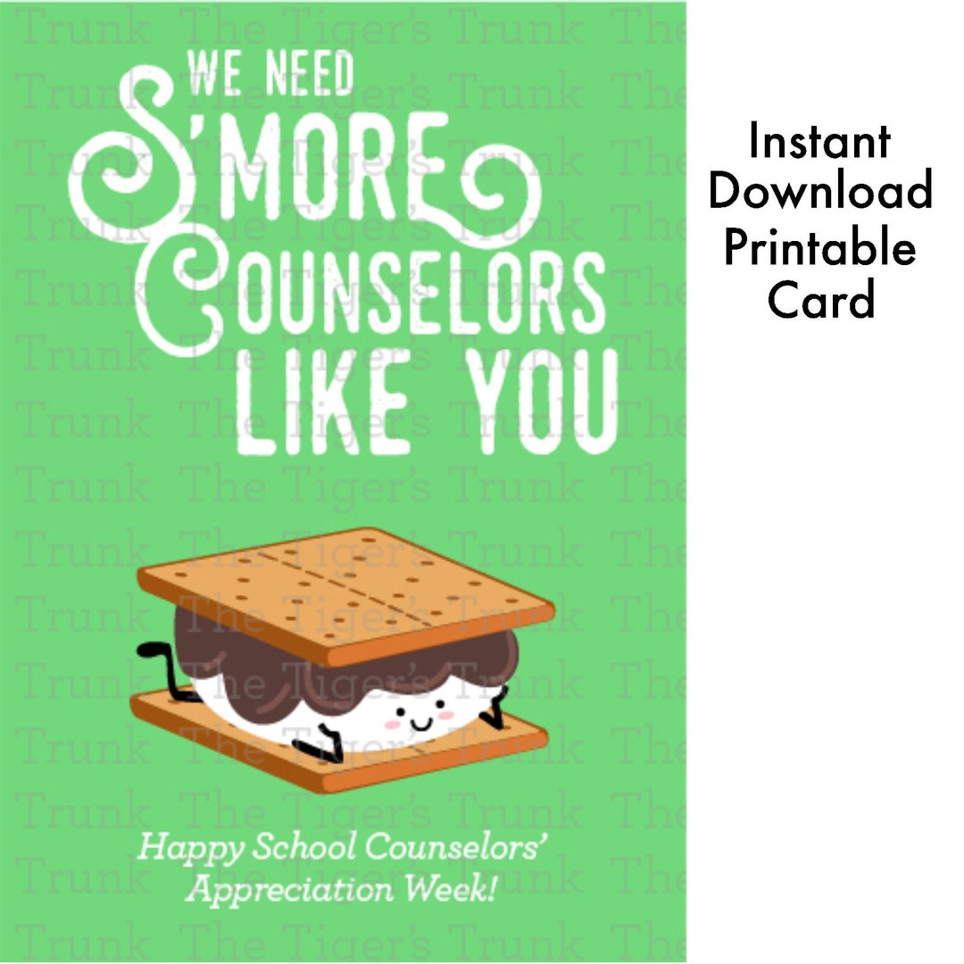 School Counselor Gift, Sweet Cards, Printable Cookie Cards, School ...