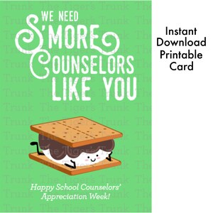 School Counselor Gift, Sweet Cards, Printable Cookie Cards, School ...