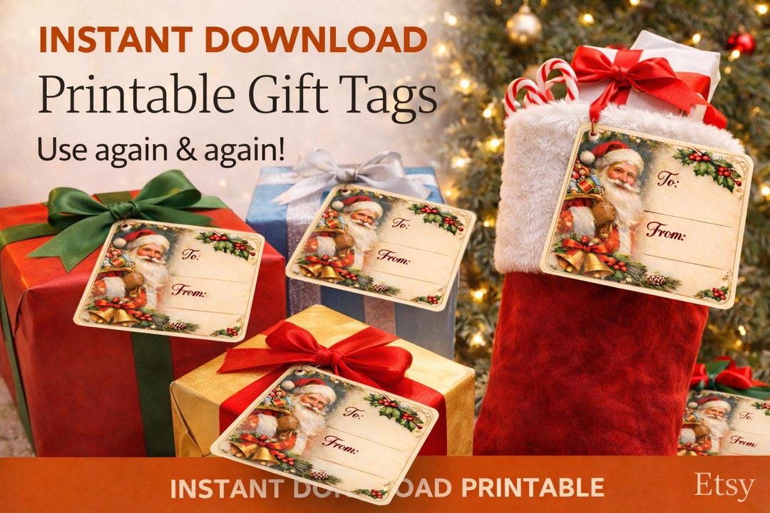 Instant Download Printable Christmas Gift Tags, Funny Holiday Gift Tags ...