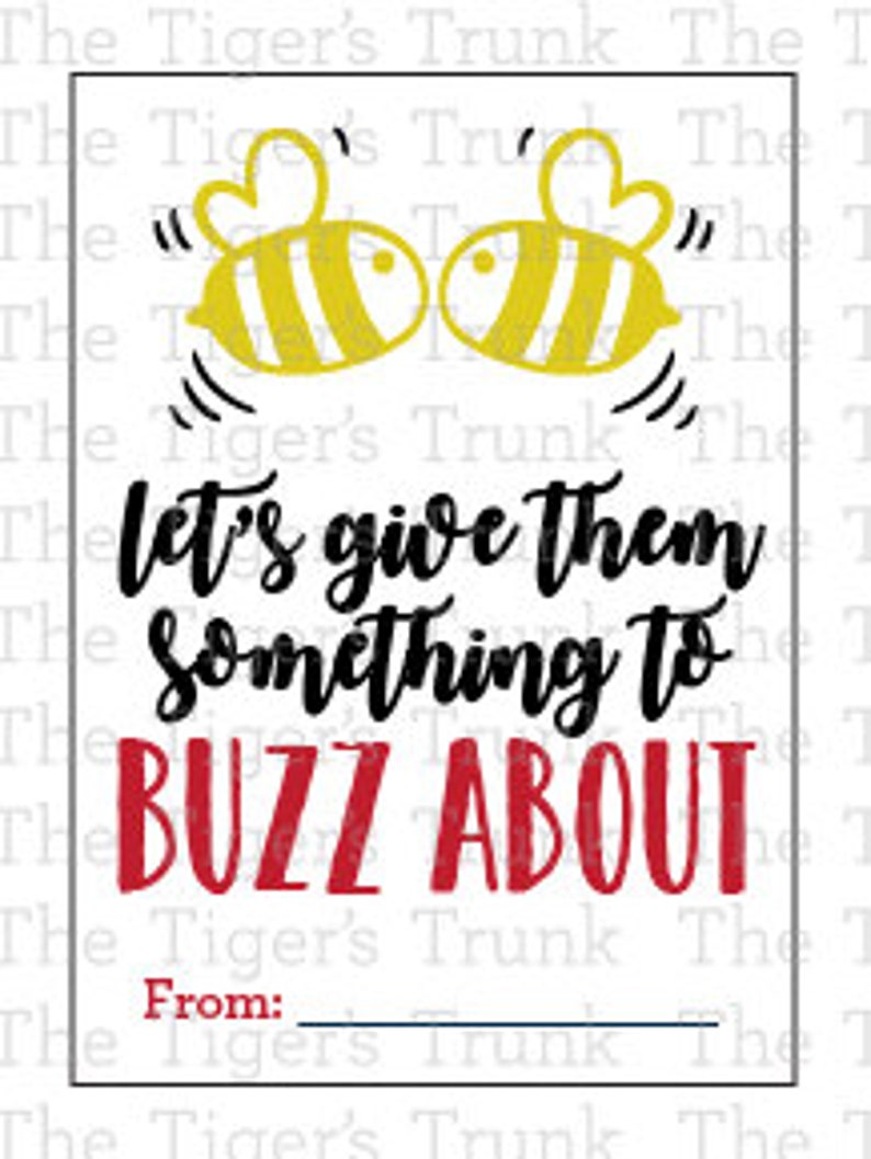 Printable Honey Bee Valentine Cards, Classroom Valentines (PDF) - Etsy