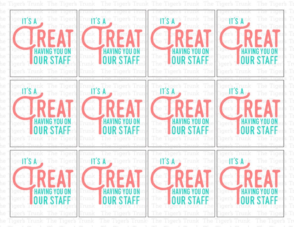 Printable Staff Appreciation Cards From Principal It's a - Etsy