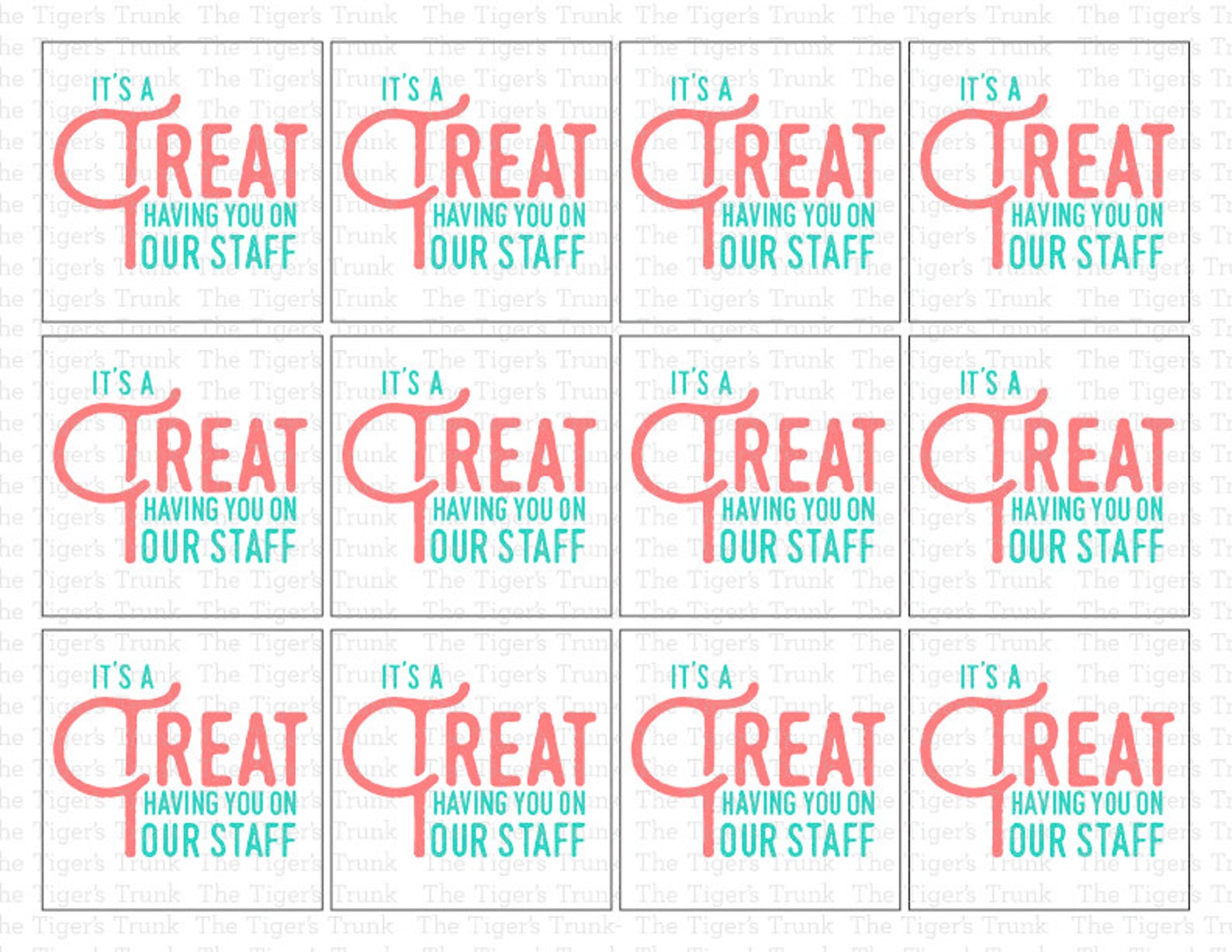 Printable Staff Appreciation Cards From Principal It's a - Etsy