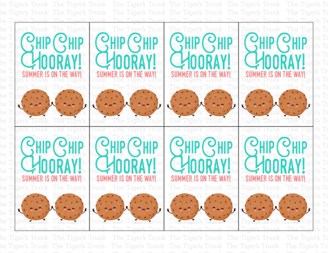 End of School Year Gifts, Goodie, Cookie Theme Class Party Favors, End ...