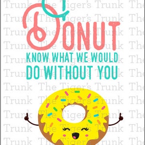 Printable Donut Appreciation Card, Show Gratitude With a Treat ...