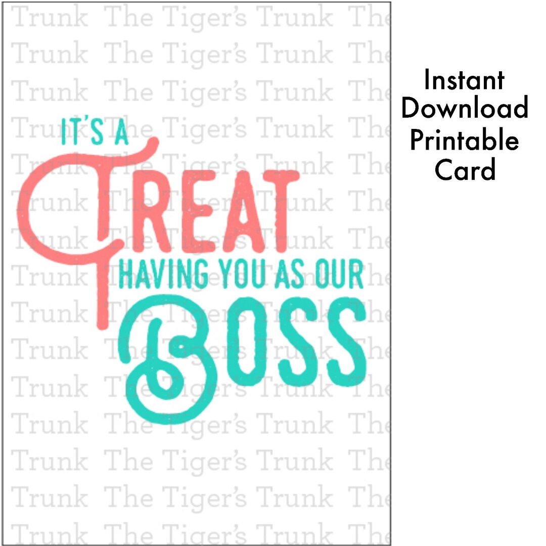 Best Boss Day Card, Printable Card, Funny Boss Gift, Donut Theme ...