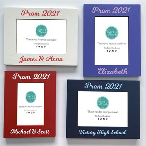 Hand-painted Prom Photo Frame: Personalized School Colors Keepsake - Etsy