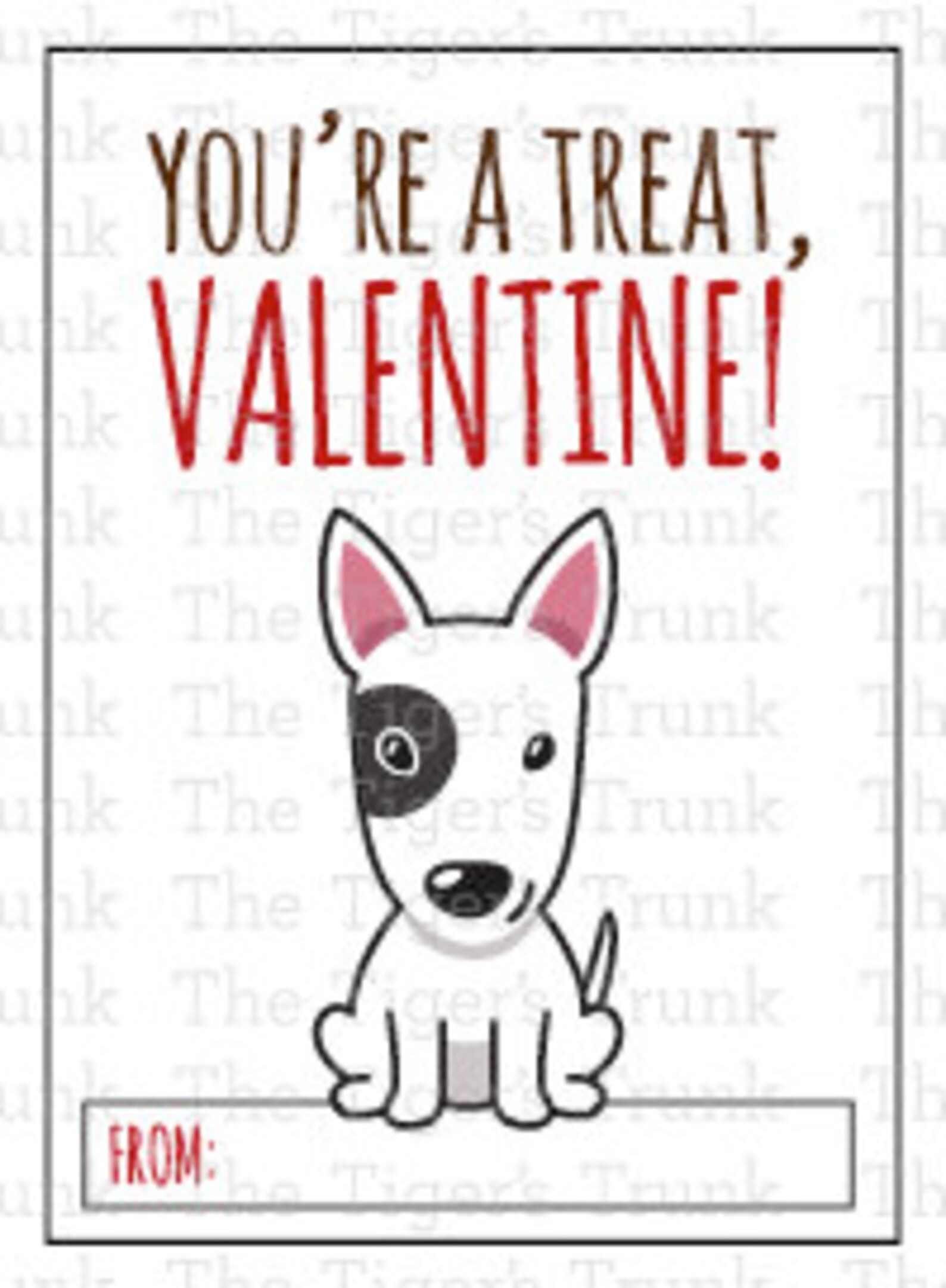 Puppy Valentines Printable Valentine Cards for Kids - Etsy