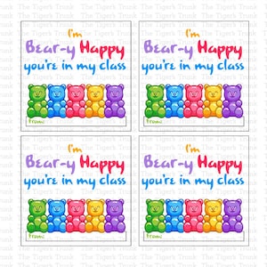 Bear-themed Back to School Card Classroom Gifts for Students - Etsy