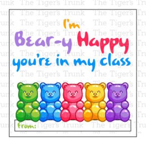 Bear-themed Back to School Card Classroom Gifts for Students - Etsy