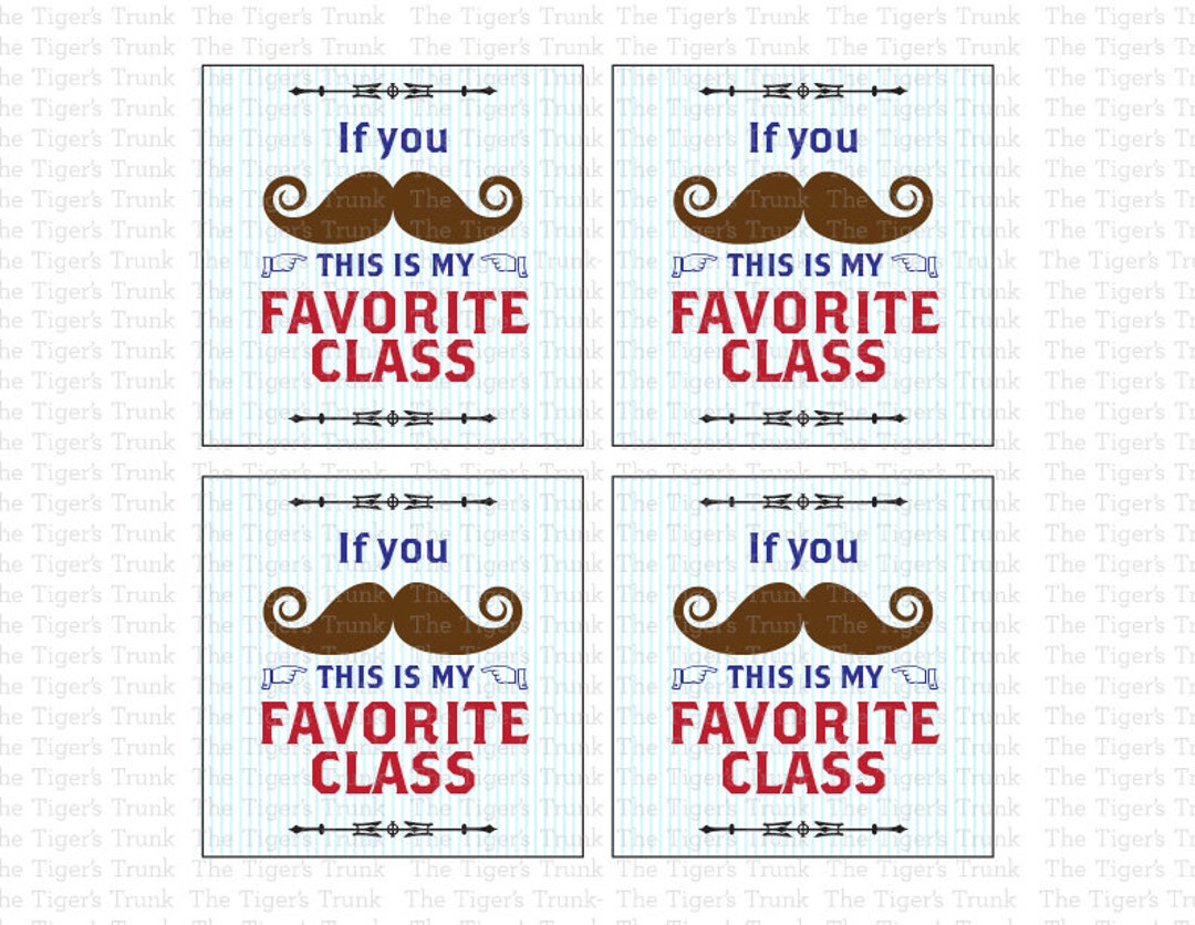 Printable Valentines Day Cards for Students, Mustache Valentine Gifts ...