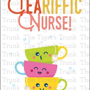 Printable Nurse Appreciation Week Tea Gifts, RN Gift, Instant Download ...