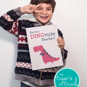 Dinosaur Teacher Appreciation Sign: Dinomite Teacher, Fun School Decor ...