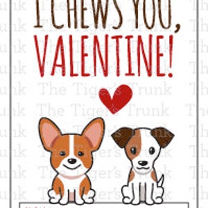 Puppy Valentines, Printable Valentine Cards for Kids, Printable ...