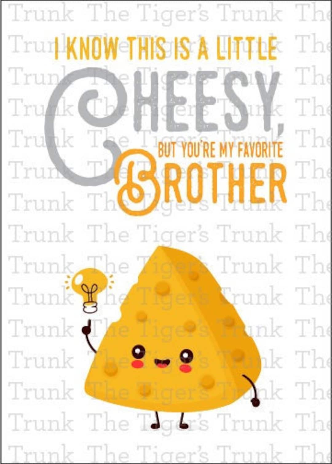 You're My Favorite Brother Card Printable Card - Etsy