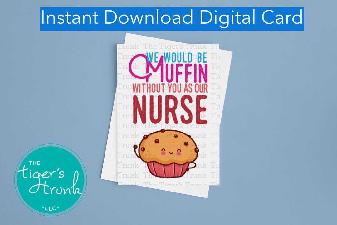 Printable Nurse Appreciation Week Gifts, Instant Download Digital Thank ...